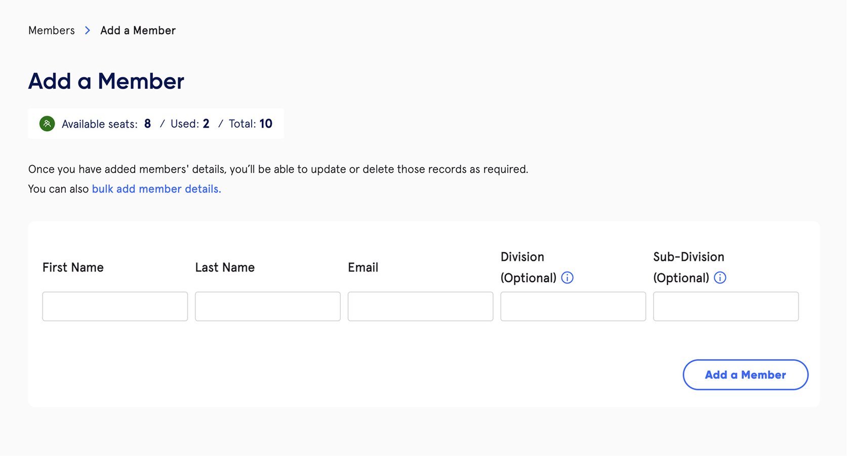 Adding Member Data